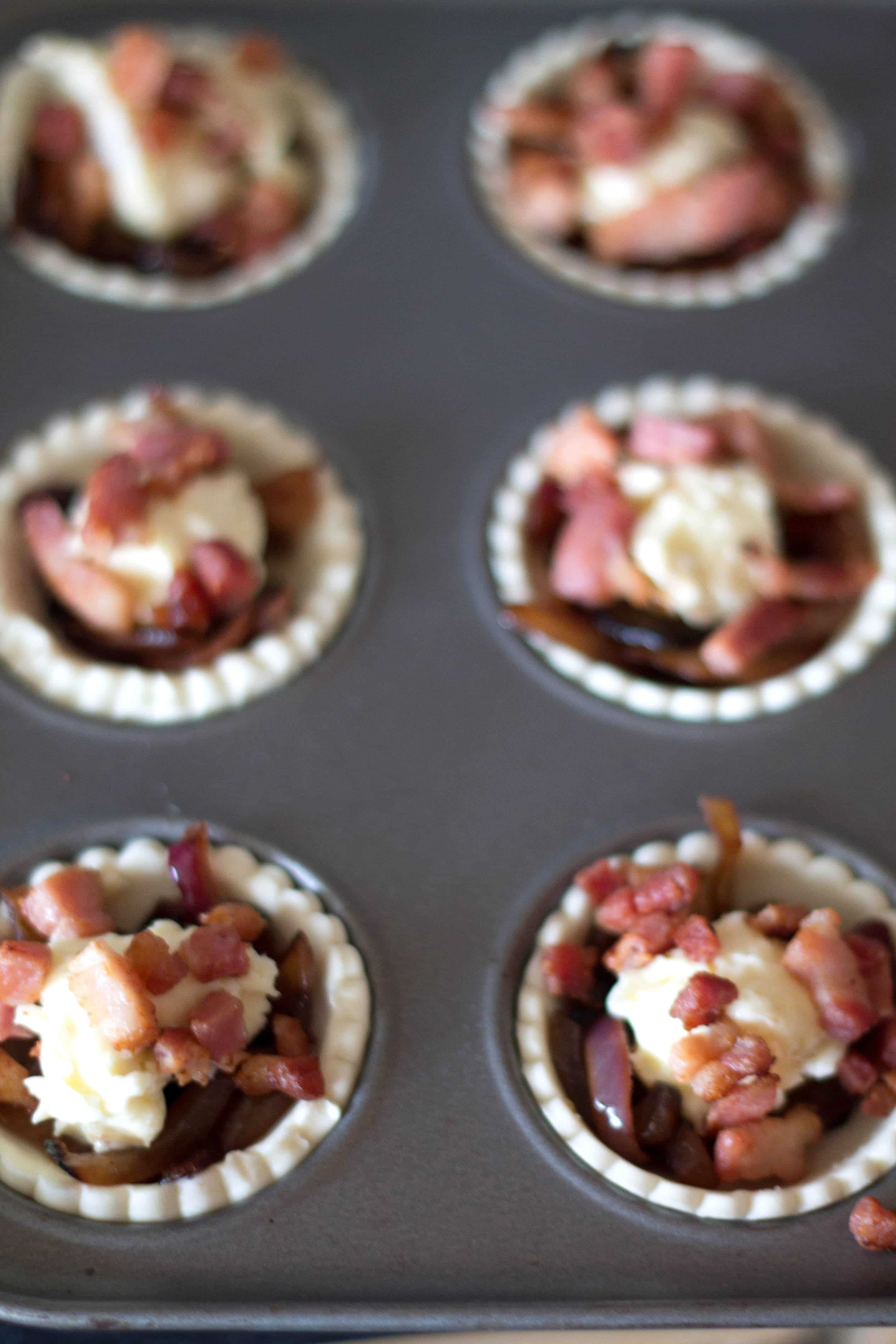 Cranberry & Brie Tartlets with Bacon & Red Onion - Erren's Kitchen