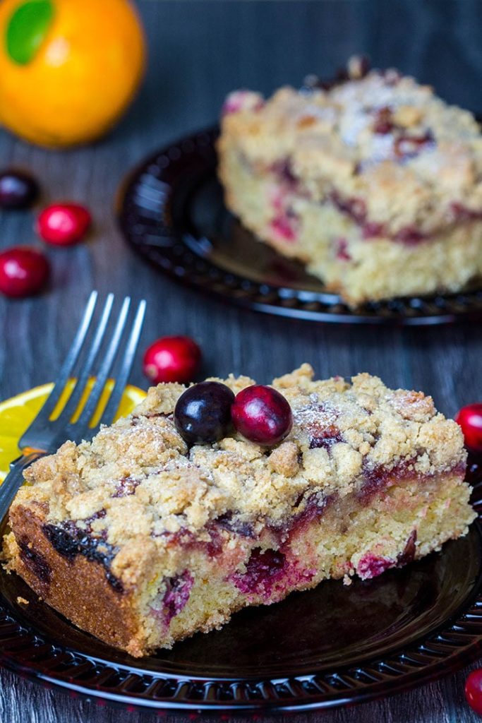Cranberry and Orange Crumb Cake