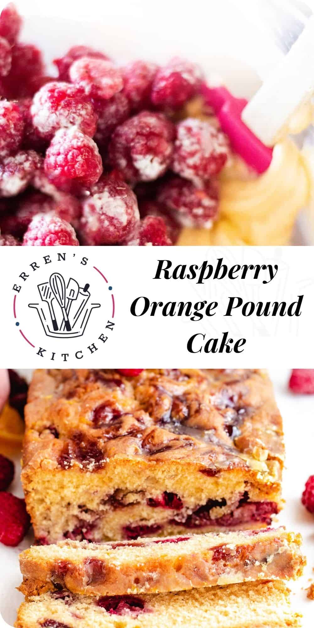 Raspberry Swirled Orange Pound Cake - Sunshine on a plate!