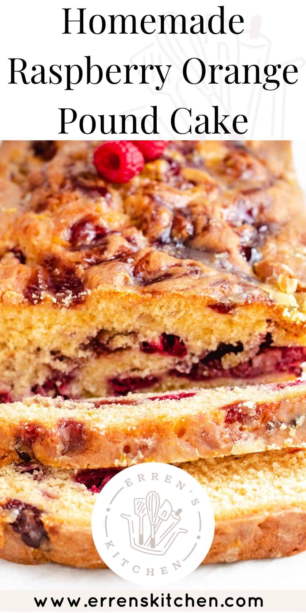 Raspberry Swirled Orange Pound Cake - Sunshine on a plate!