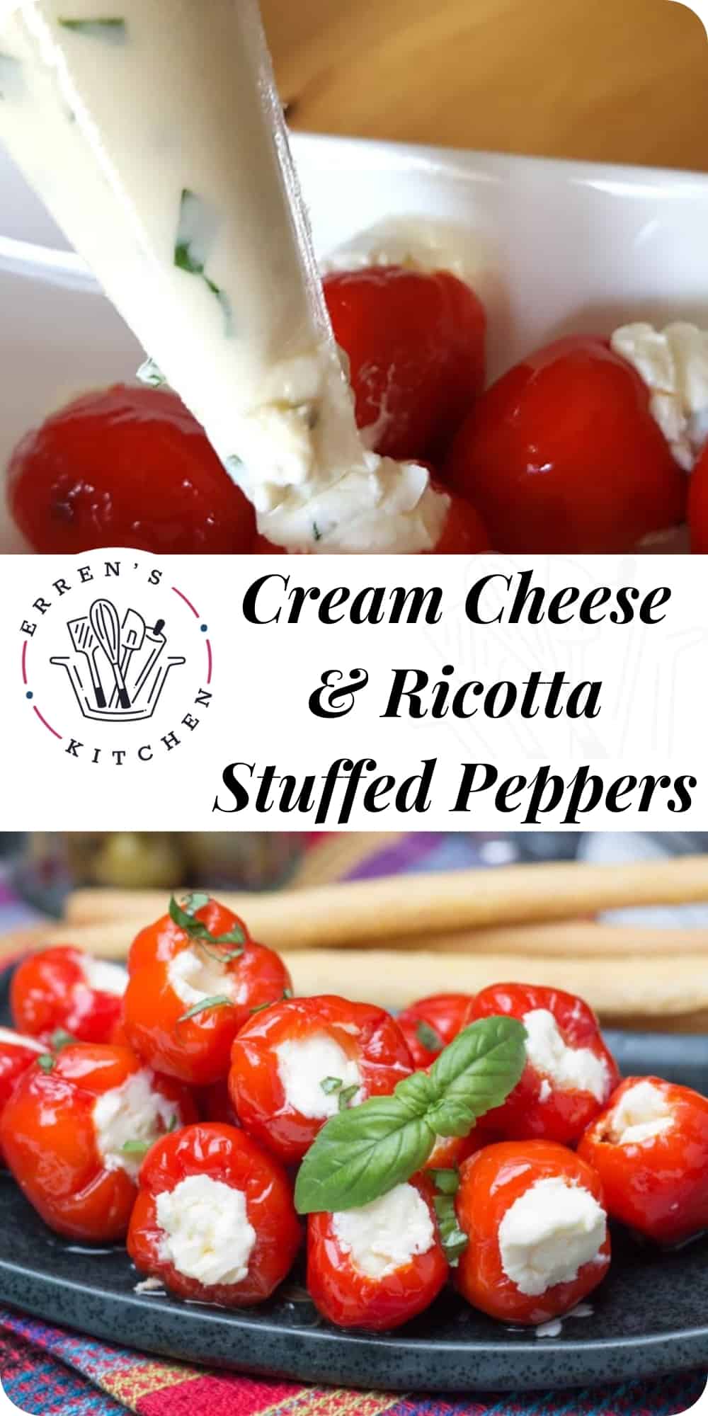 Cream Cheese & Ricotta Stuffed Piquante Peppers