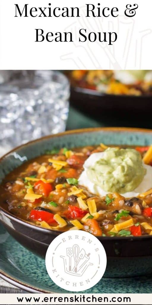Mexican Rice and Bean Soup - Comfort food at it's best!