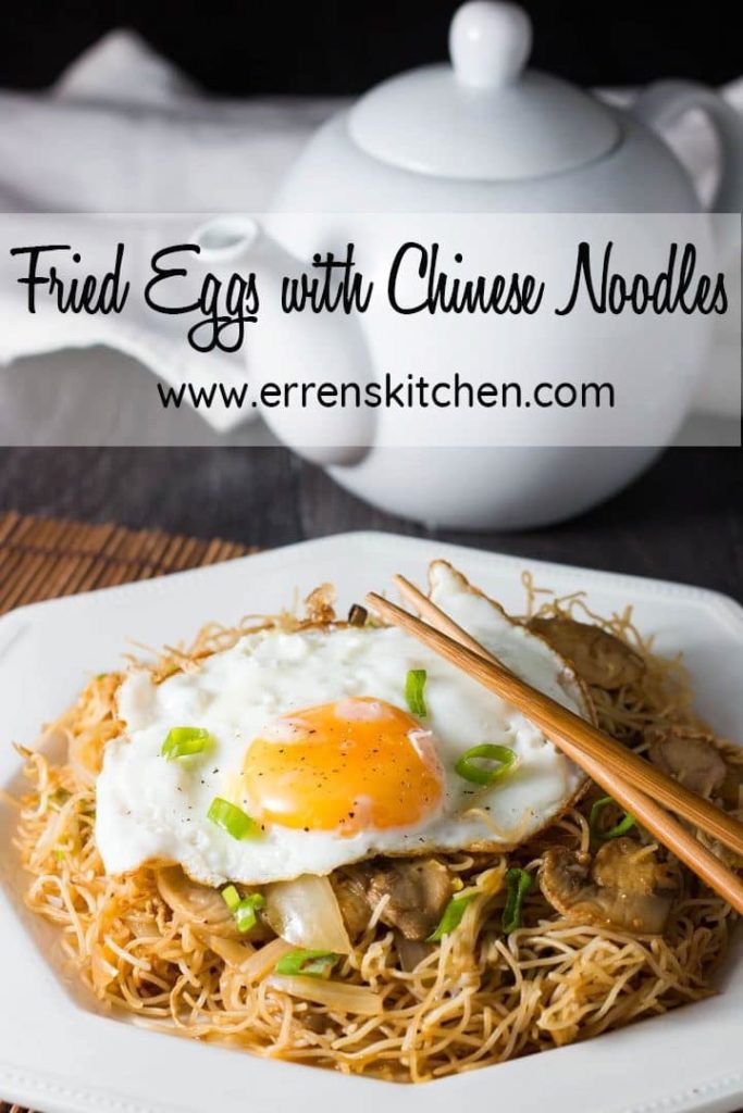 Fried Eggs With Chinese Noodles