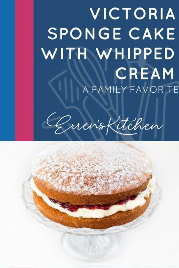 Victoria Sponge Cake with Whipped Cream | Erren's Kitchen