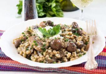 Mushroom & Barley Risotto | Erren's Kitchen