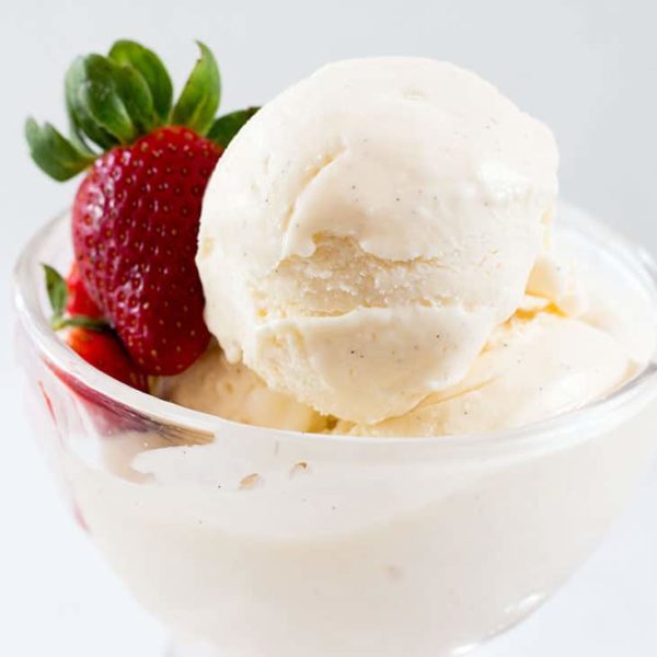 Easy No Churn Vanilla Bean Ice Cream - No ice cream maker needed!