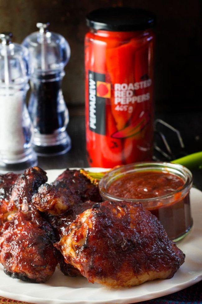 Homemade Roasted Red Pepper BBQ Sauce