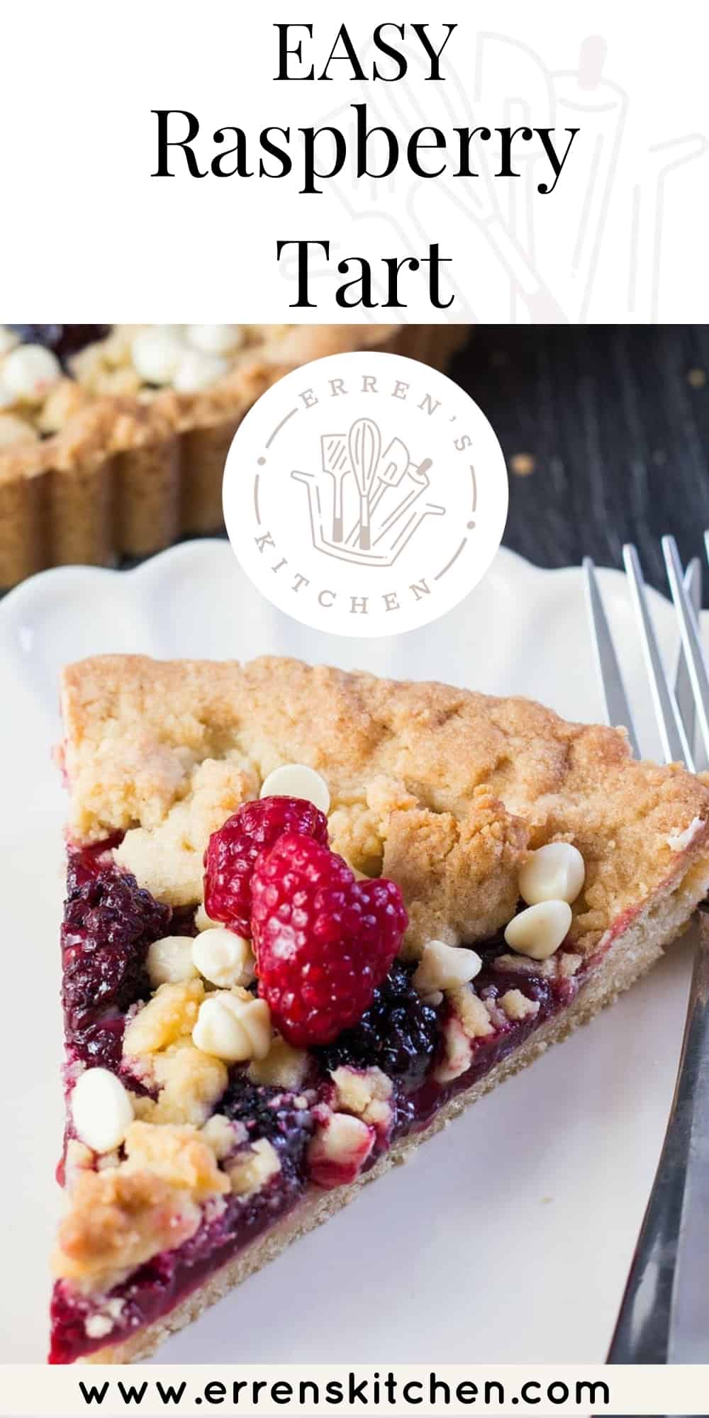 Raspberry & White Chocolate Shortbread Tart - Truly indulgent!
