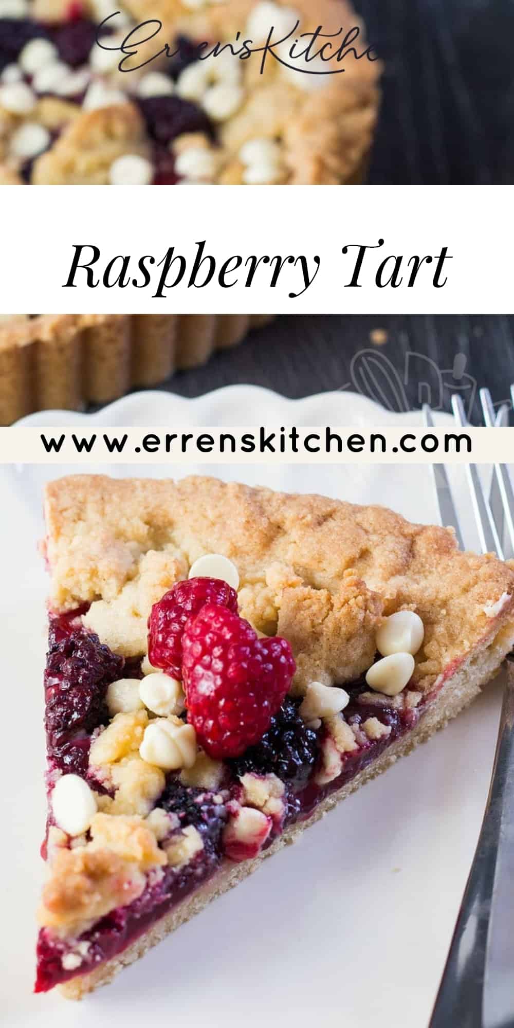 Raspberry & White Chocolate Shortbread Tart - Truly indulgent!