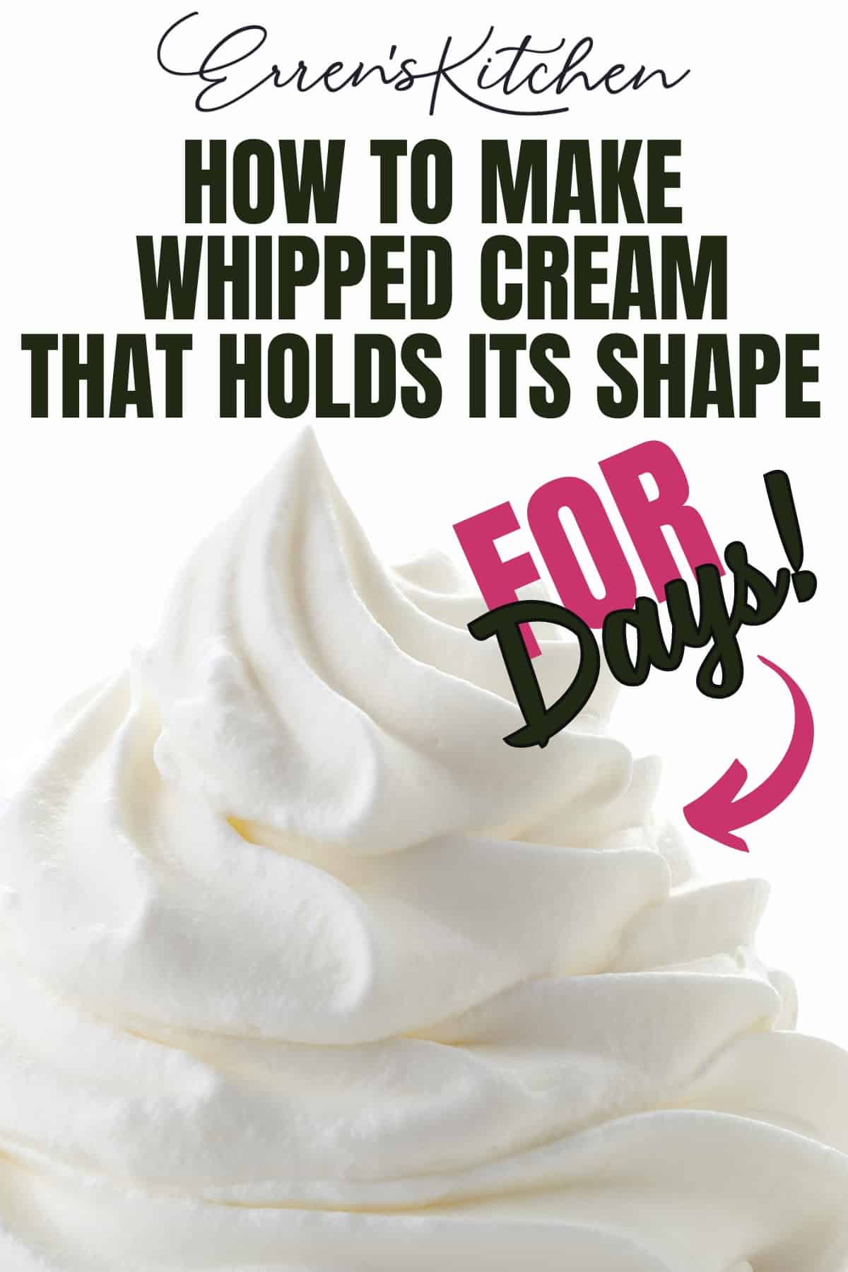 Stabilized Whipped Cream