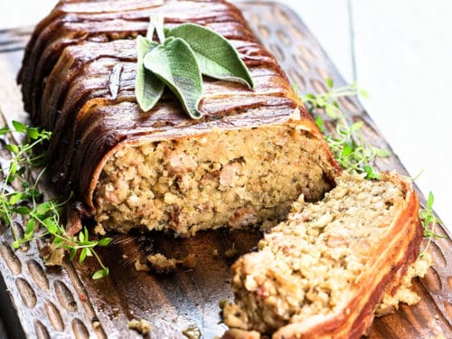 Bacon Wrapped Sausage Stuffing