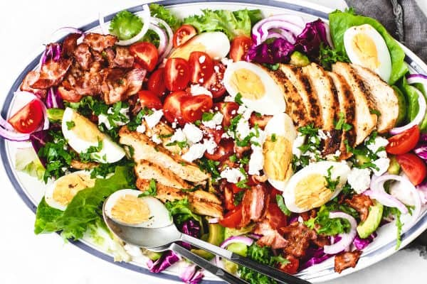 Chicken Cobb Salad with Bacon, Avacado & Blue Cheese | Erren's Kitchen