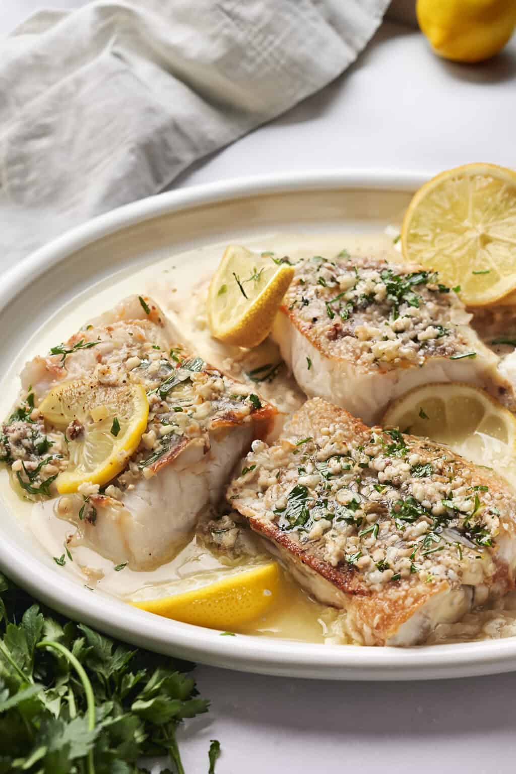 Simple Garlic Butter Cod Fillets
