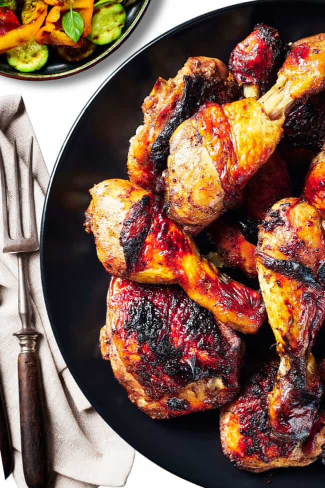 Grilled Chicken Thighs and Legs