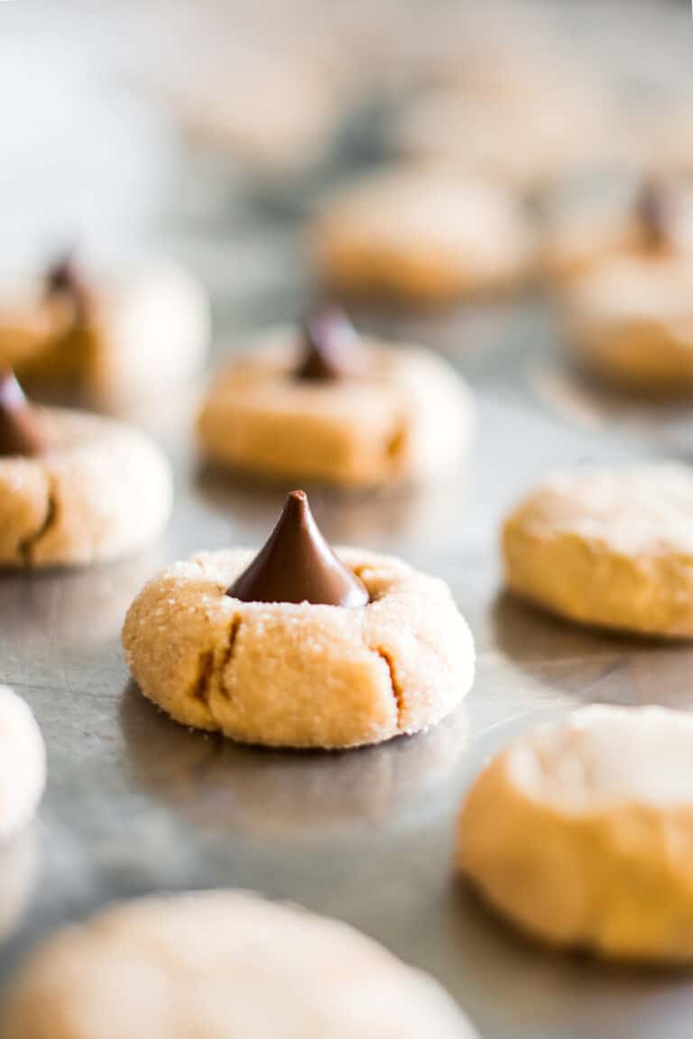 Peanut Butter Kiss Blossom Cookies