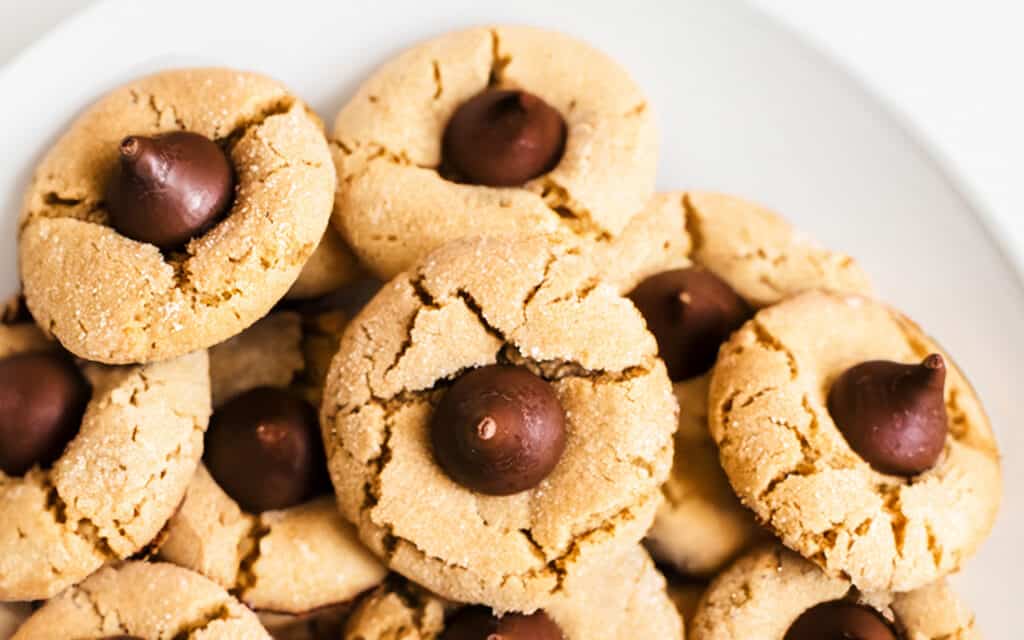 Peanut Butter Kiss Blossom Cookies