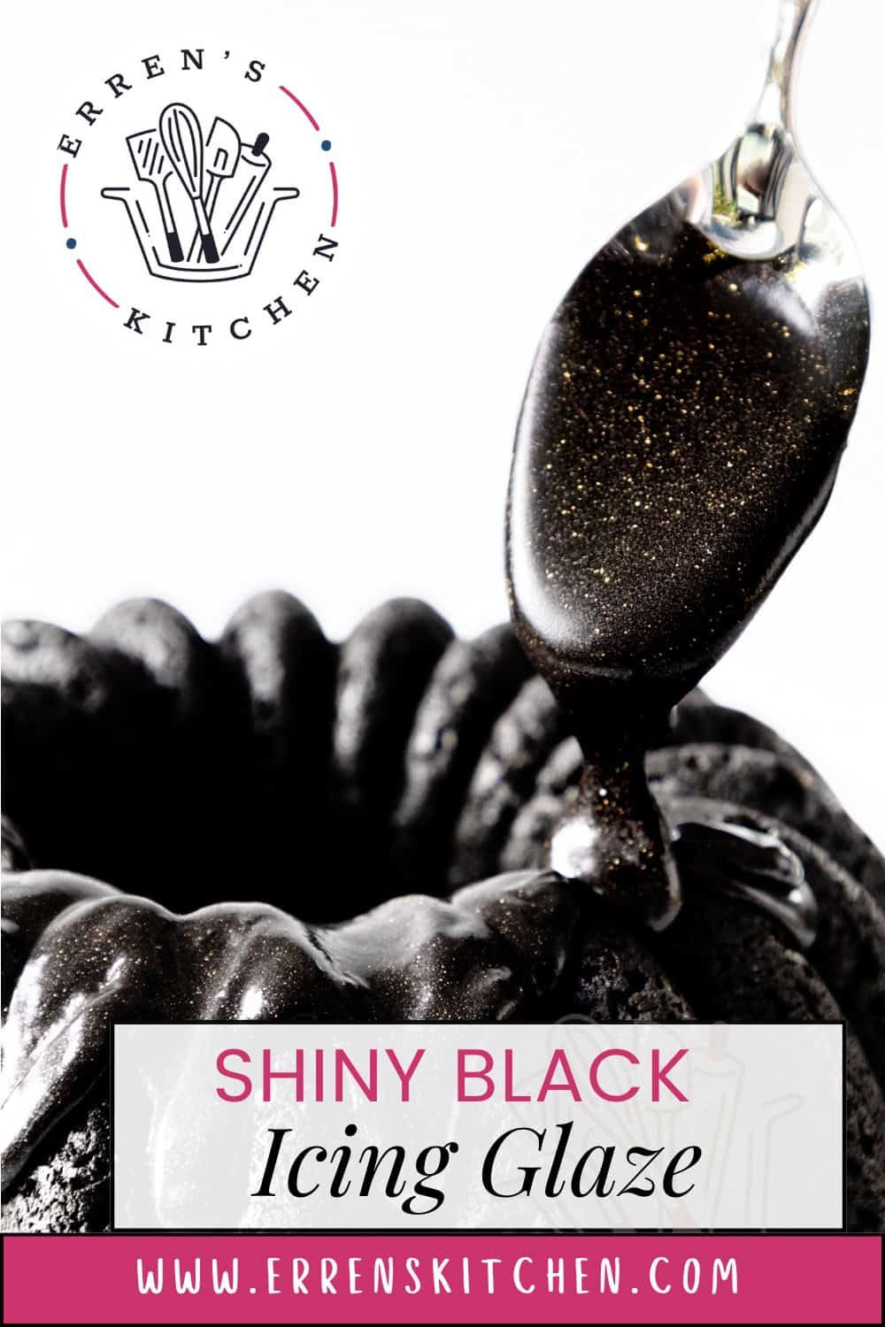 Shiny Black Icing Glaze - Erren's Kitchen