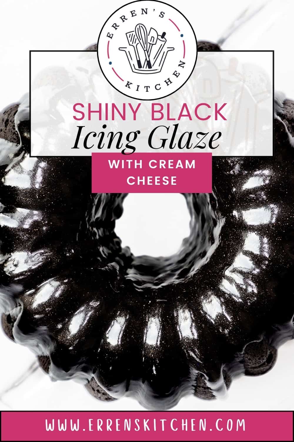 Shiny Black Icing Glaze - Erren's Kitchen