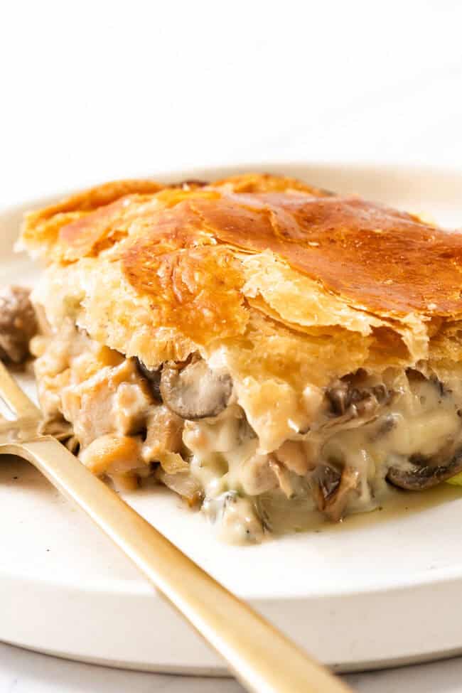 Cheesy Chicken Pot Pie with Puff Pastry