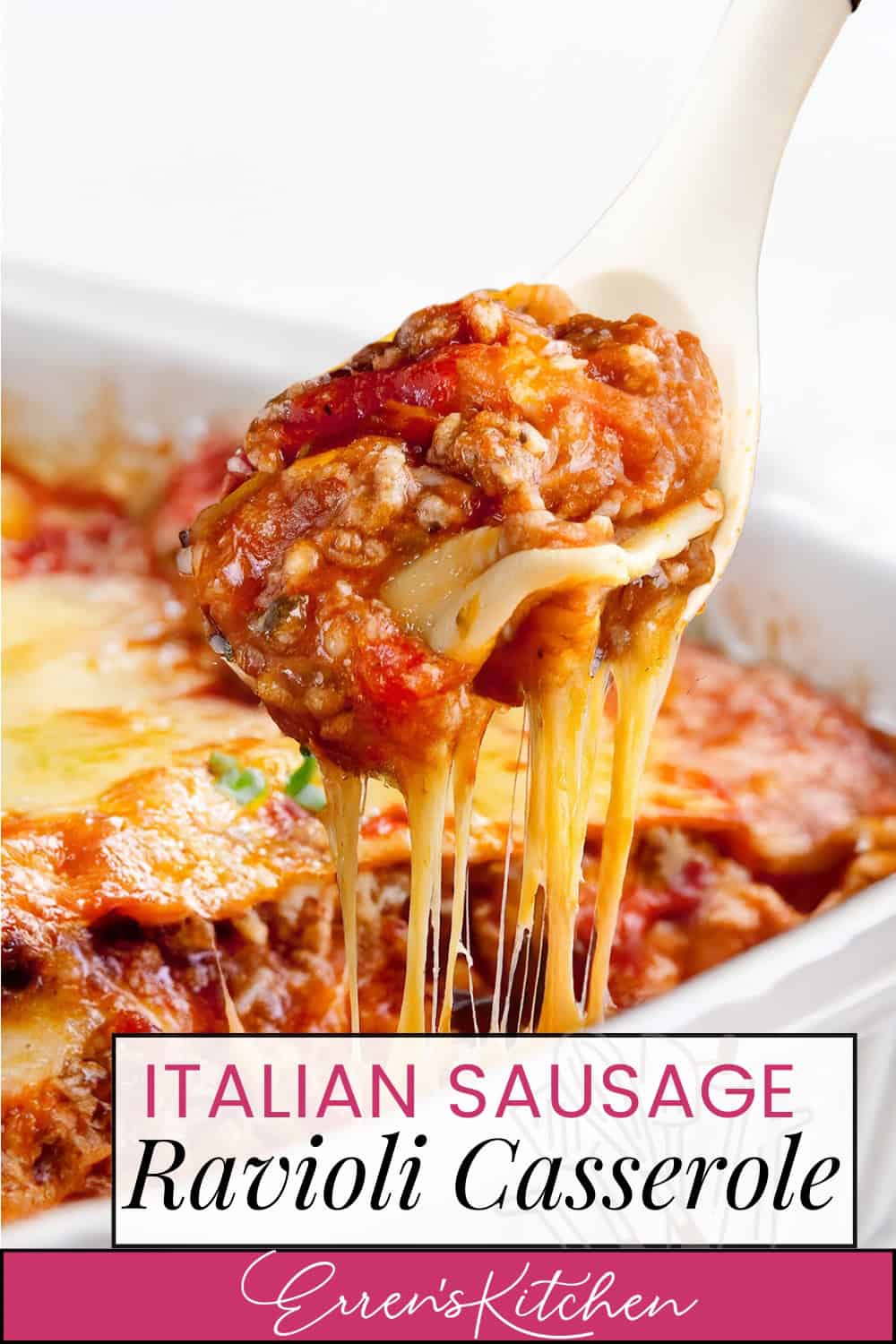 Italian Sausage Ravioli Casserole