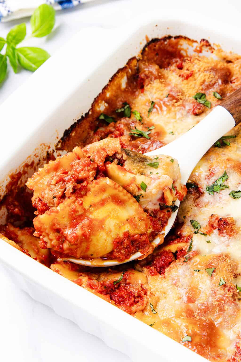 Italian Sausage Ravioli Casserole