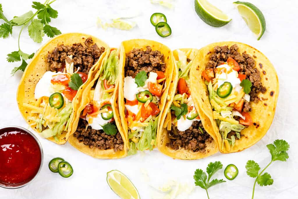 Ground Beef Tacos With Homemade Taco Seasoning