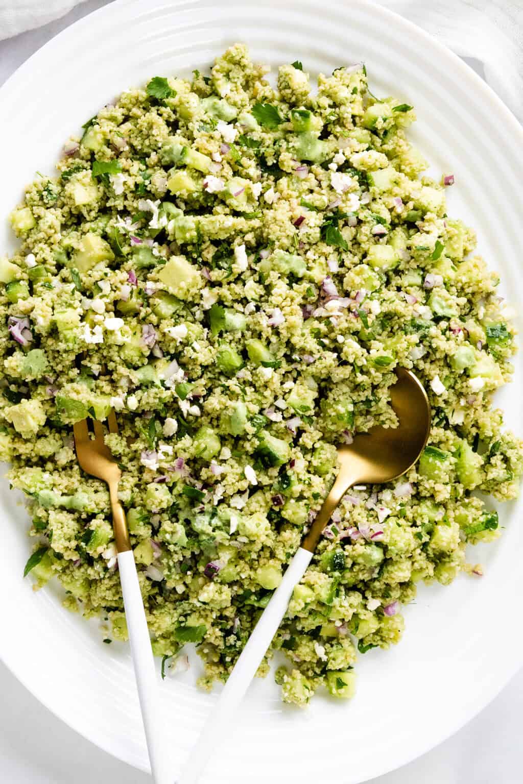 Couscous Salad with Lemon Lime and Cilantro Dressing