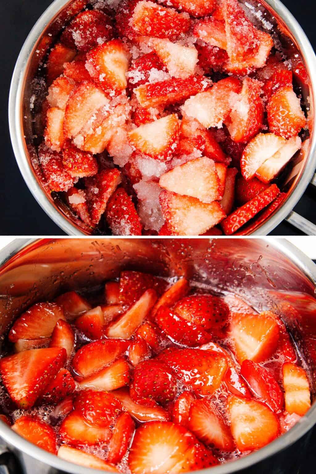 Creamy Cheesecake with Strawberry Topping