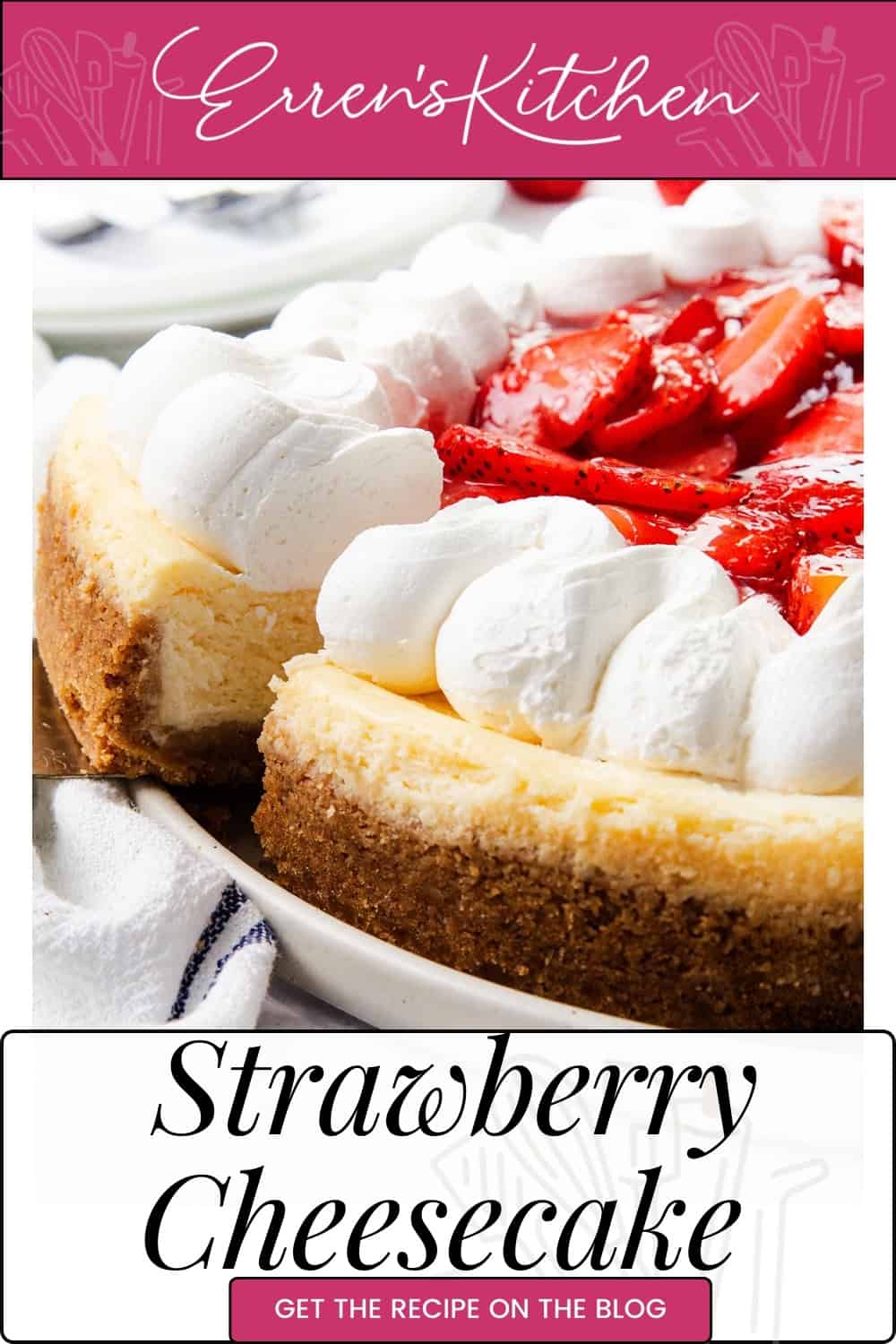 Creamy Cheesecake with Strawberry Topping