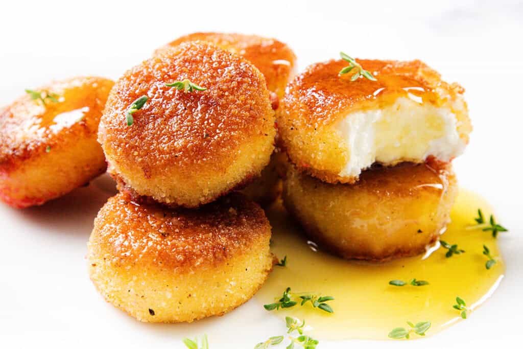 Crispy Breaded Fried Goat Cheese