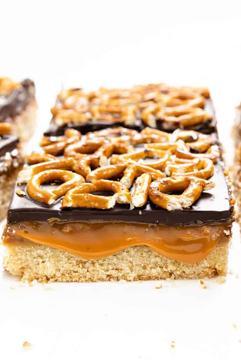 Salted Caramel Chocolate Pretzel Bars